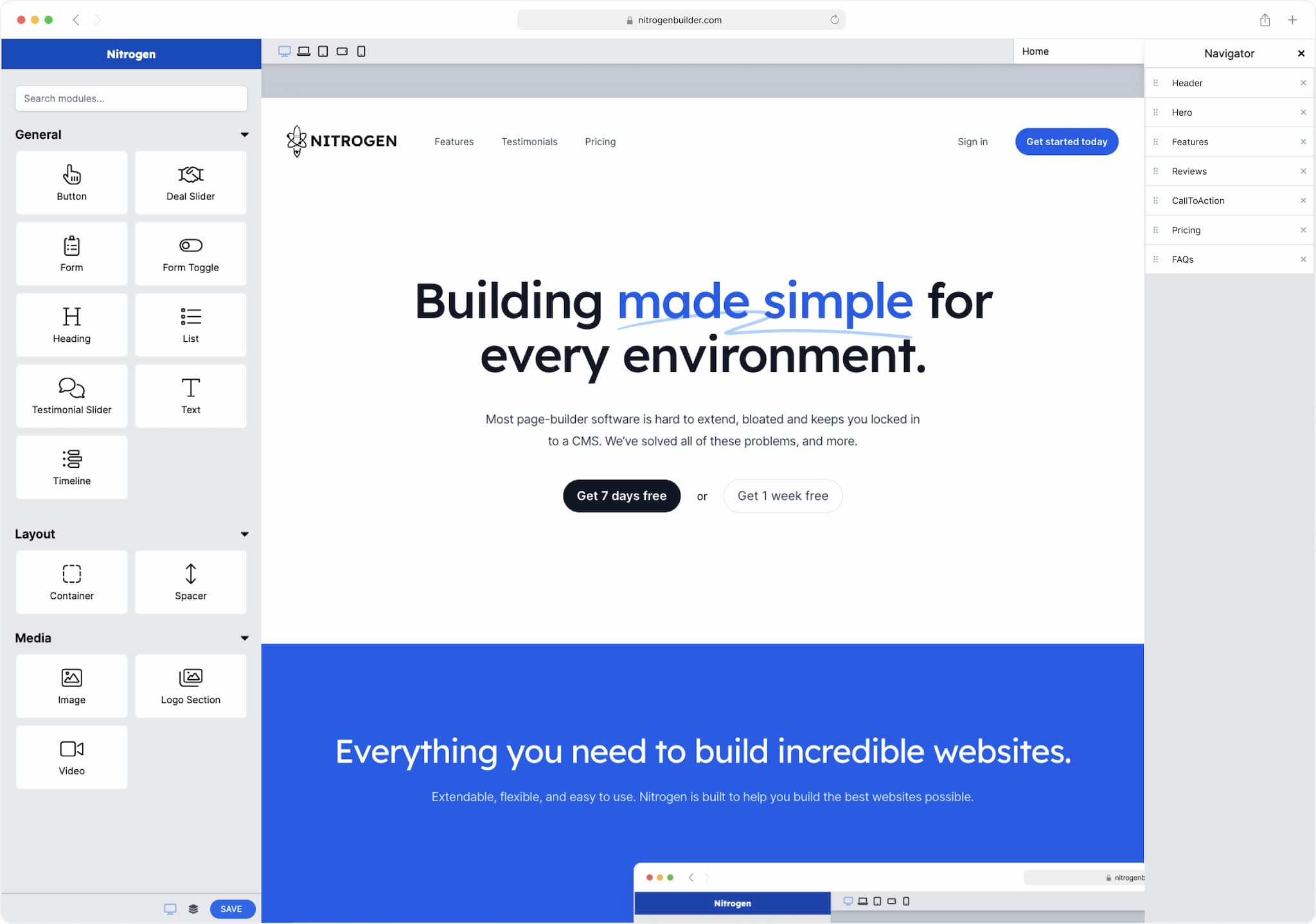 Nitrogen - Building made simple for every environment